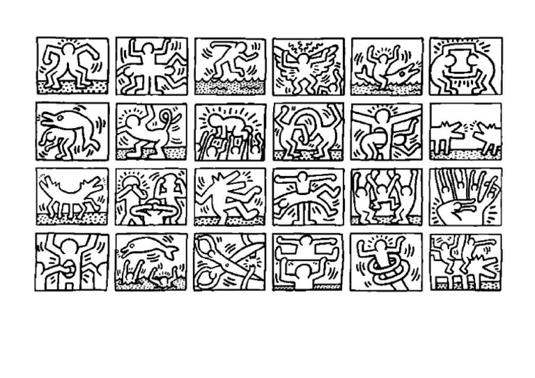 Coloring For Kids Keith Haring 48917 | PDF