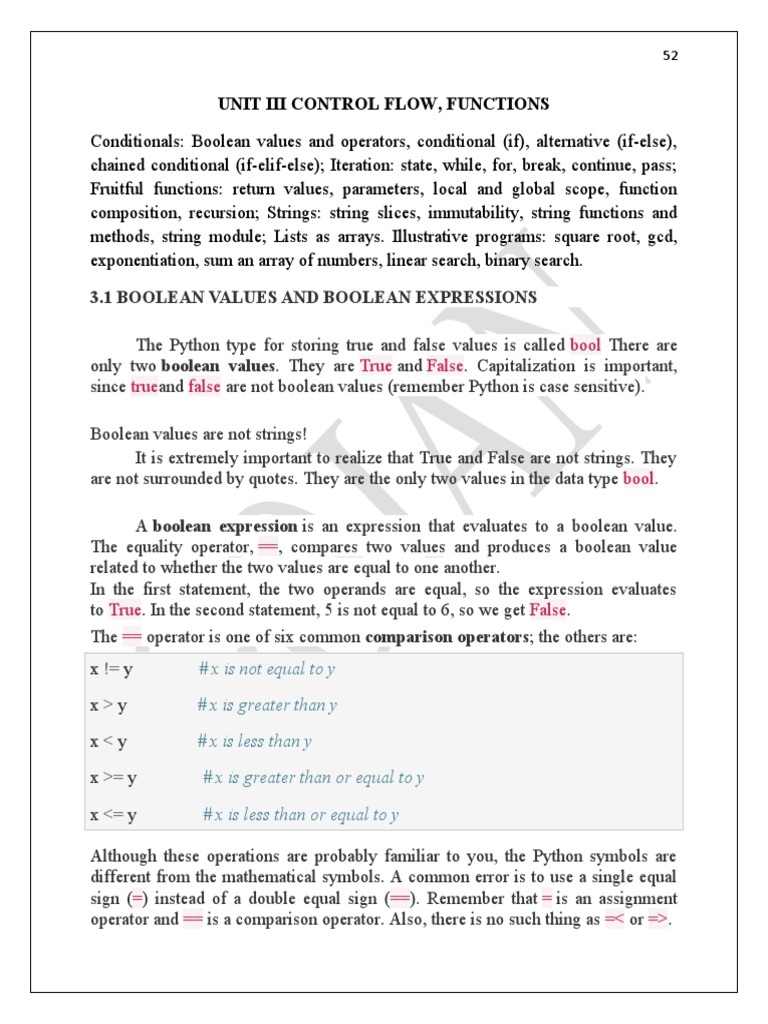 Unit Iii Control Flow | PDF Unit Iii Control Flow | PDF