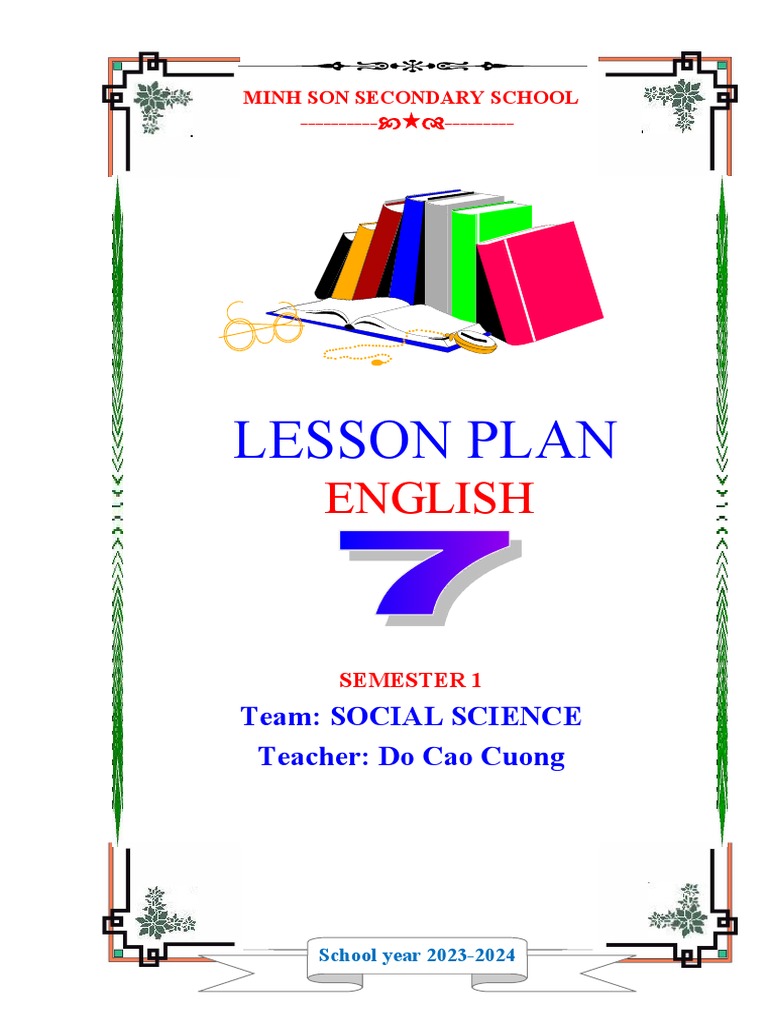 Bìa Giáo Án Cư NG L P 7 Kì 1 2023-2024 | PDF