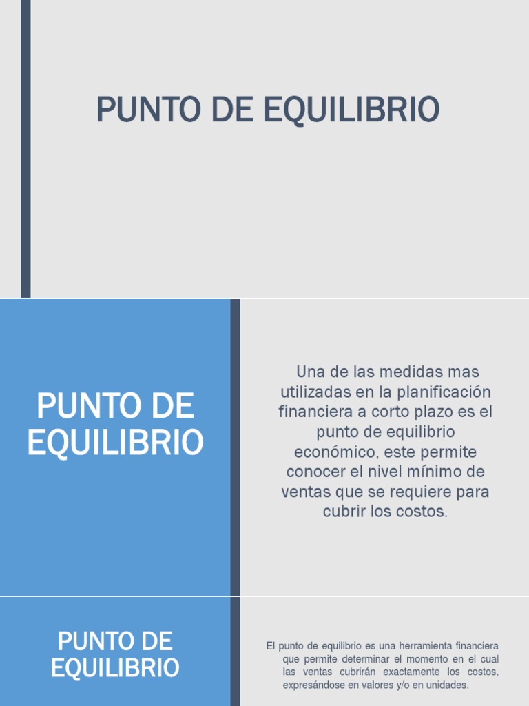 Punto de Equilibrio | Descargar gratis PDF | Apalancamiento (Finanzas) | Business