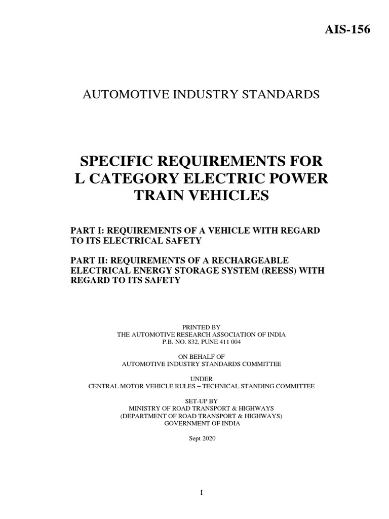AIS (Latest Amendment 2) | PDF | Battery Charger | Temperature