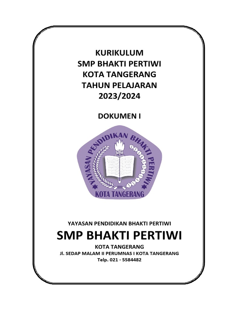 KTSP SMP Bhakti Pertiwi 2023-2024 | PDF