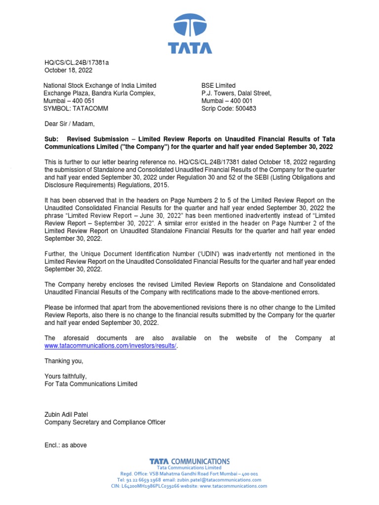 Statutory Financials q2 Fy23 Updated1 | PDF