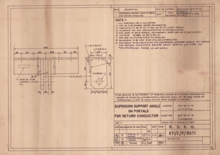 Suspension Support Angle On Portals For Return Conductor | PDF