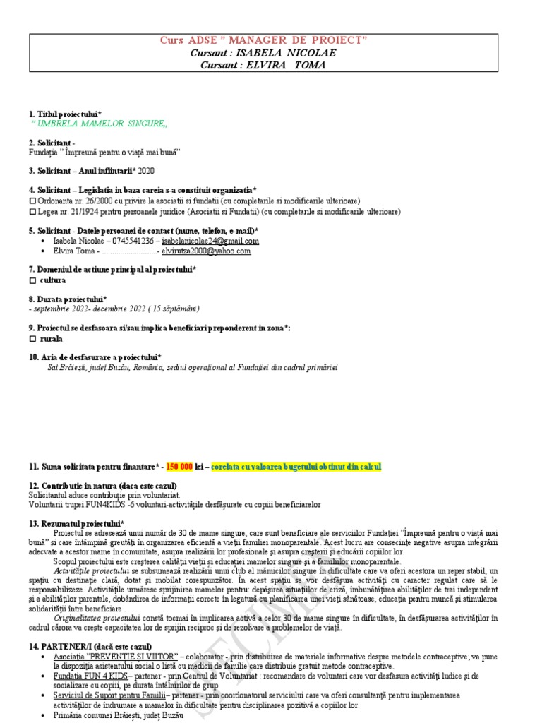 PROIECT FINANTARE_ISABELA NICOLAE (2) | PDF