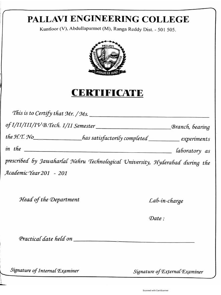 Lab Record First Pages | PDF