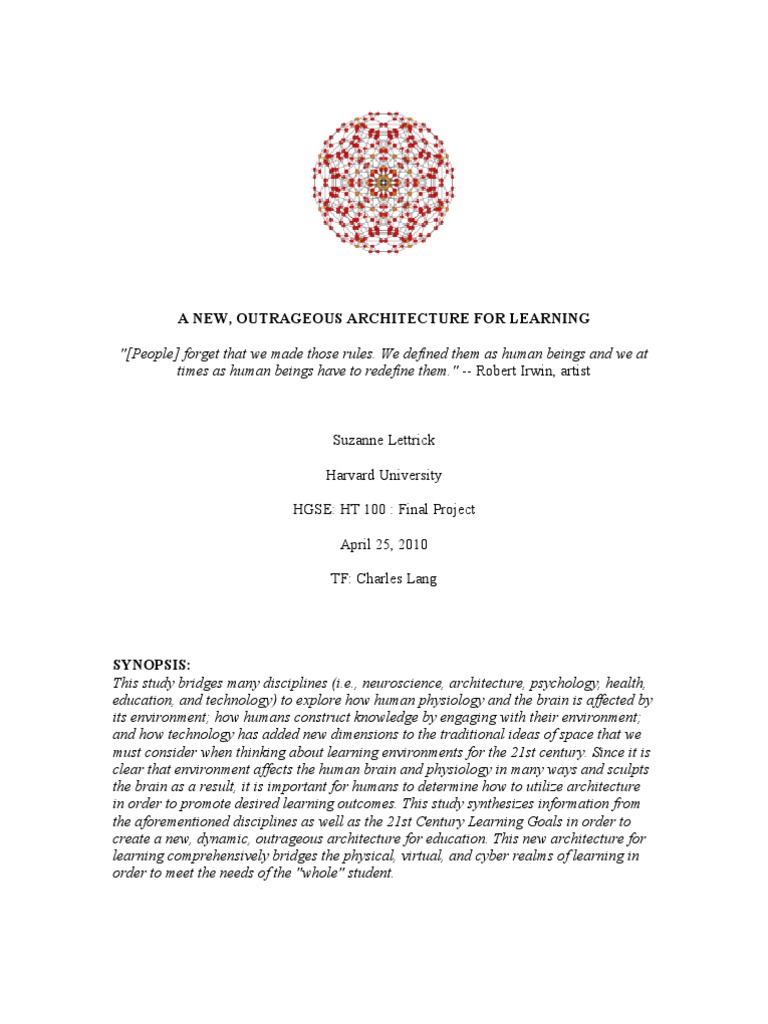 Suzanne Lettrick.a New Outrageous Architecture For Learning | PDF ...