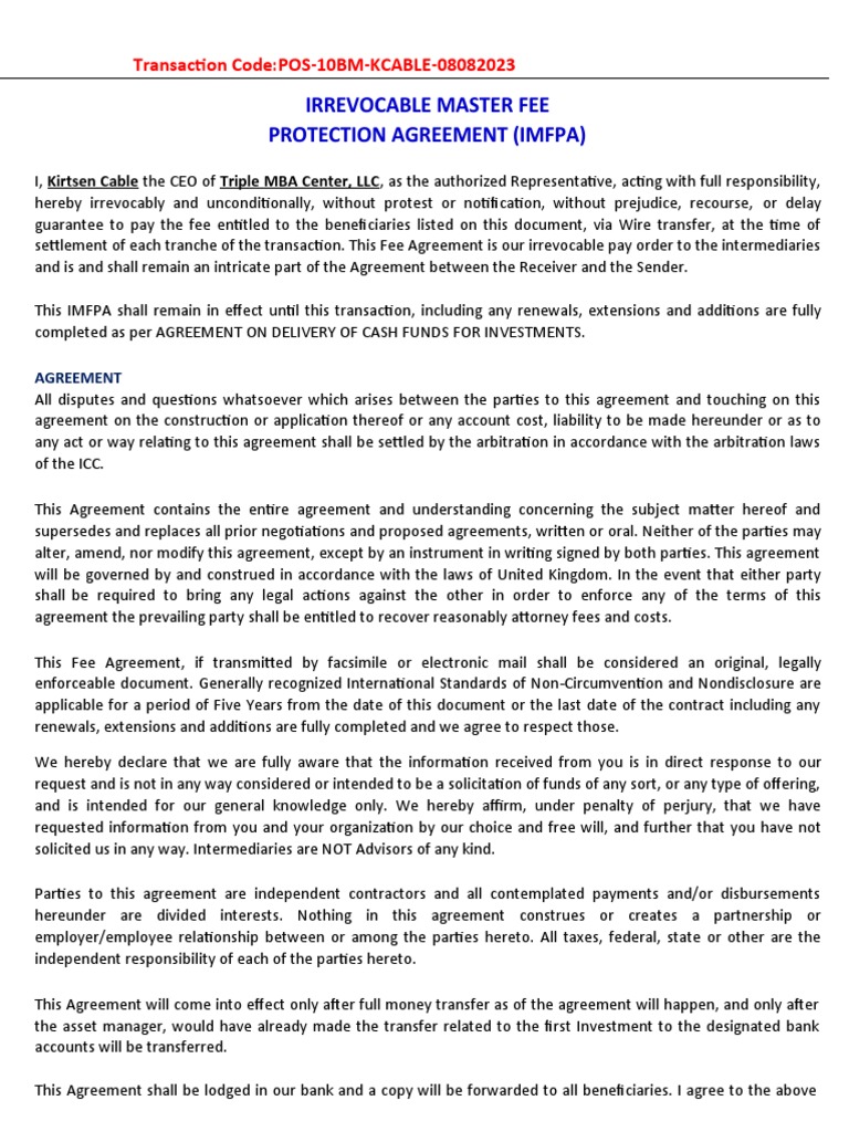 Imfpa 10B - Pos - Cable | PDF