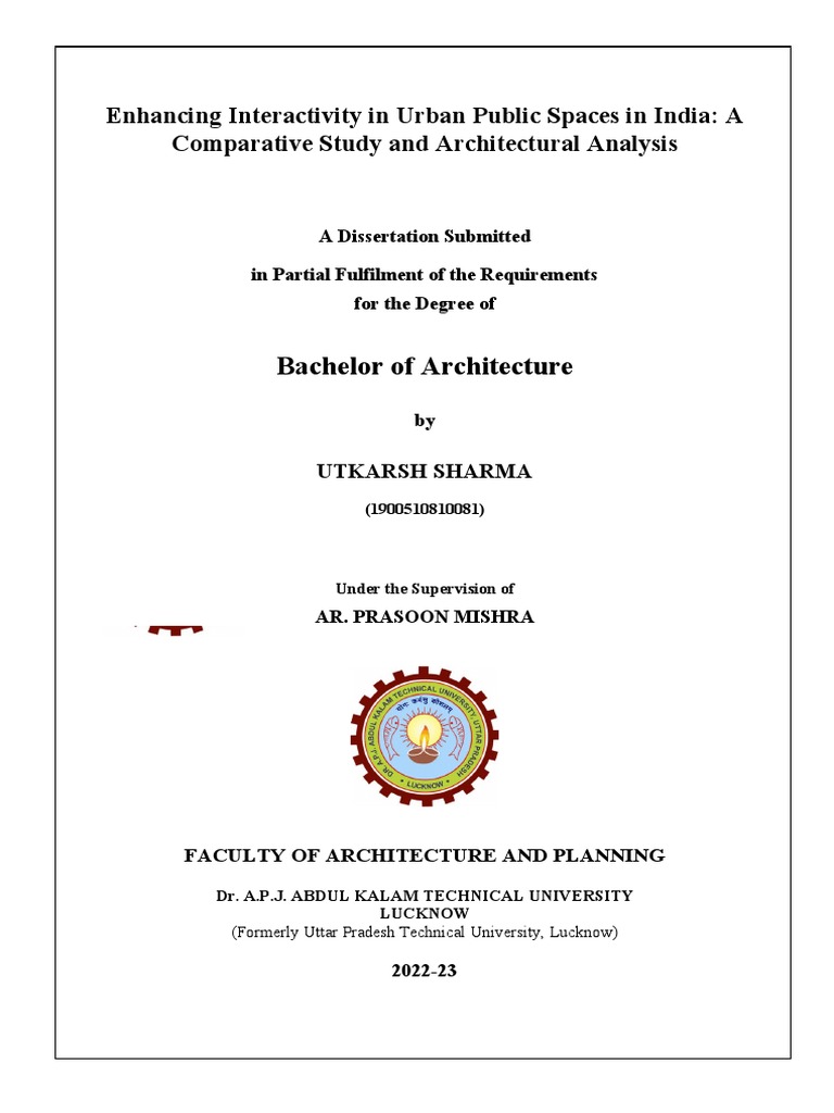 B Arch Report Format | PDF | Gratitude | Thesis
