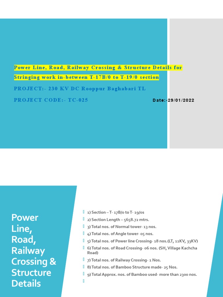 Structure (Scaffolding) Details For Stringing Work In-Between Section ...