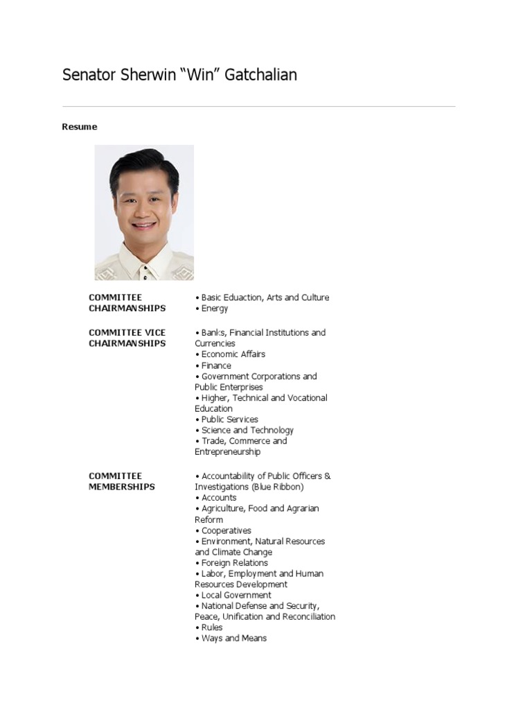 Senator Sherwin Gatchalian | PDF