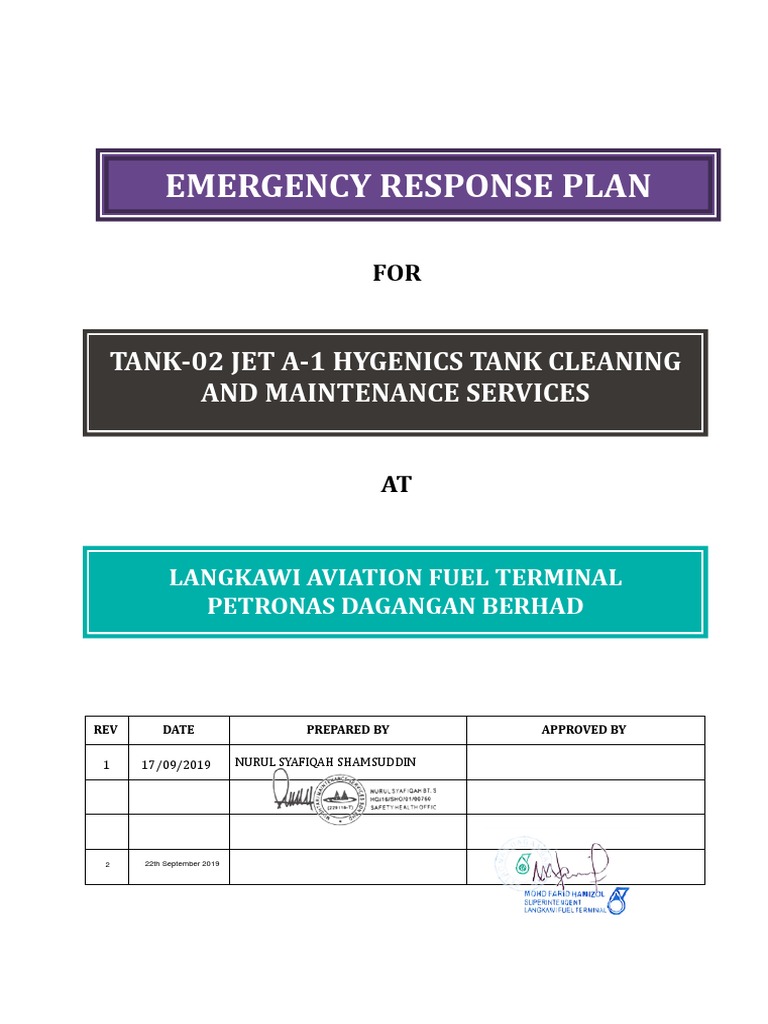 ERP Tank Internal Cleaning-Signed | PDF | Public Safety | Hazards