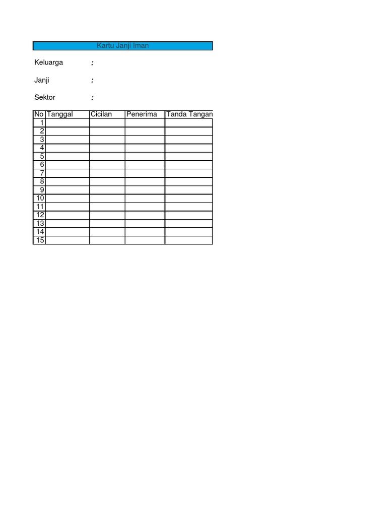 Kartu Janji Iman | PDF