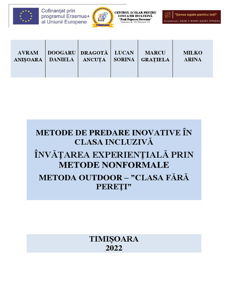 Metode de Predare Inovative in Clasa Incluziva | PDF