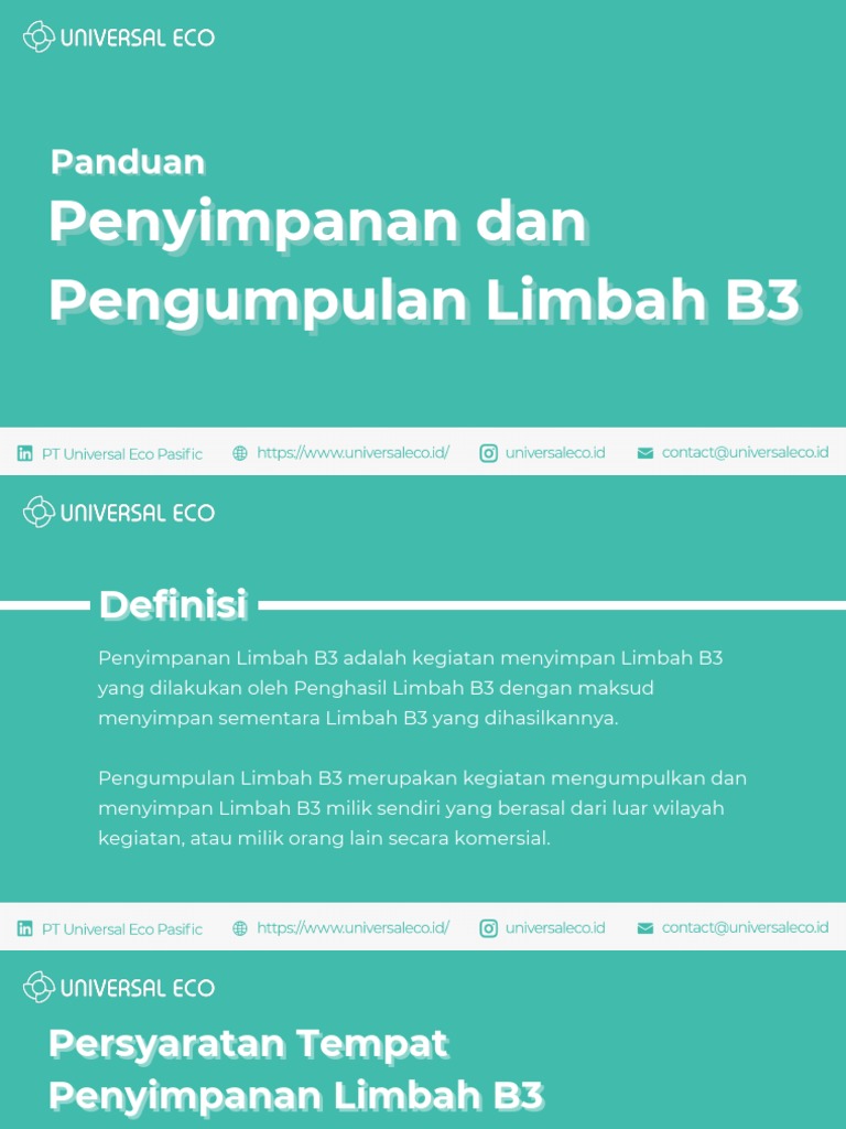 Panduan Penyimpanan Dan Pengumpulan LB3 | PDF | Griya & Taman