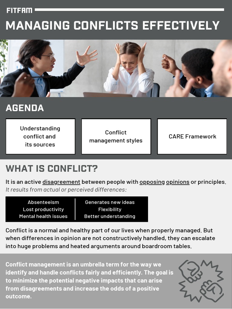 Managing Conflict Effectively Handout | PDF