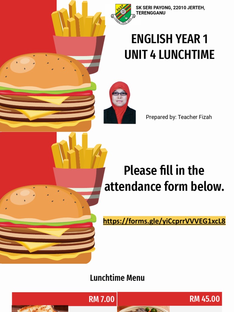 Present Unit 4 - Lunchtime (Superminds Year 1) | PDF