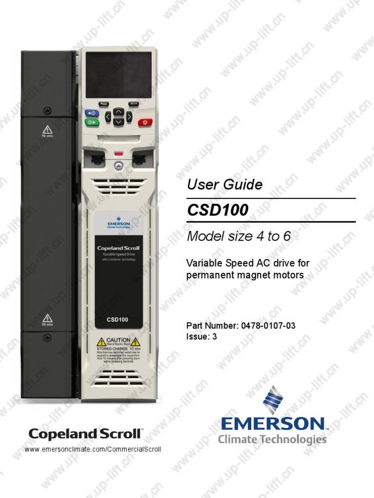 Emerson Drive CSD100 User Guide | PDF