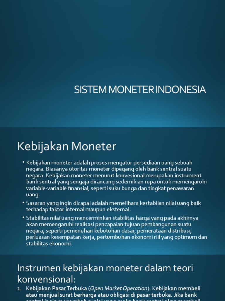 Kebijakan Moneter & Keuangan Syariah di Indonesia | PDF | Pengelolaan ...