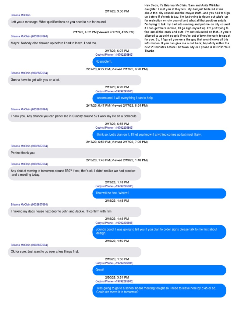 Spliced Text and Facebook Messages Brianna | PDF