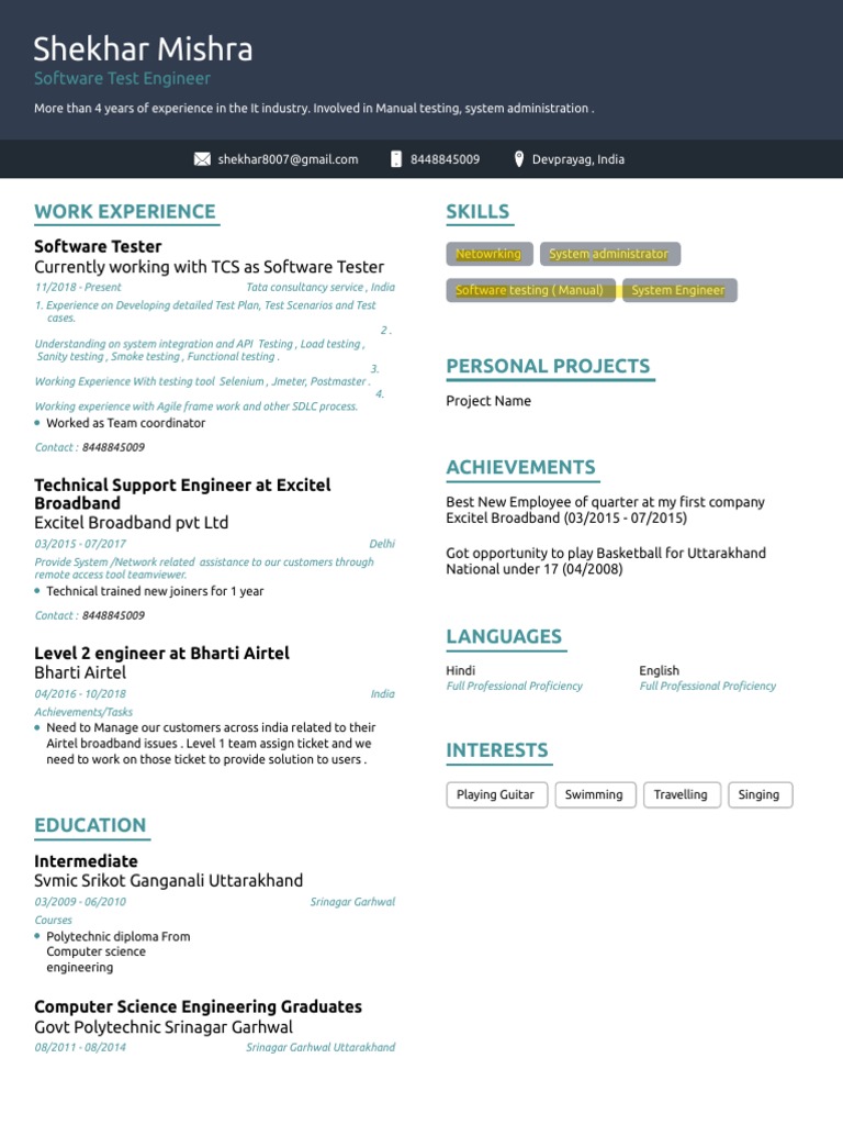 Shekhar's Resume Latest | PDF