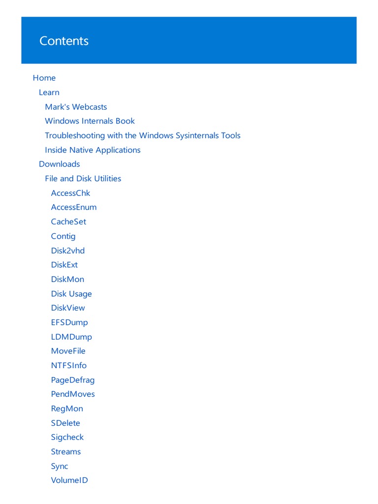 SysInternal Documentationtoread | PDF