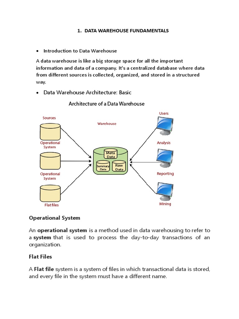 DWM Mod 1 | PDF | Data Warehouse | Computer Data