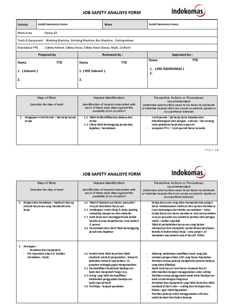 JSA Install Harmonica Fence | PDF
