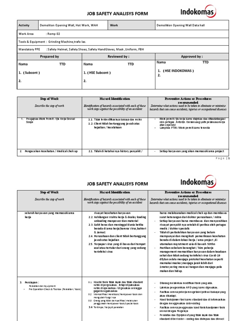 JSA Demolition Opening Wall Data Hall | PDF