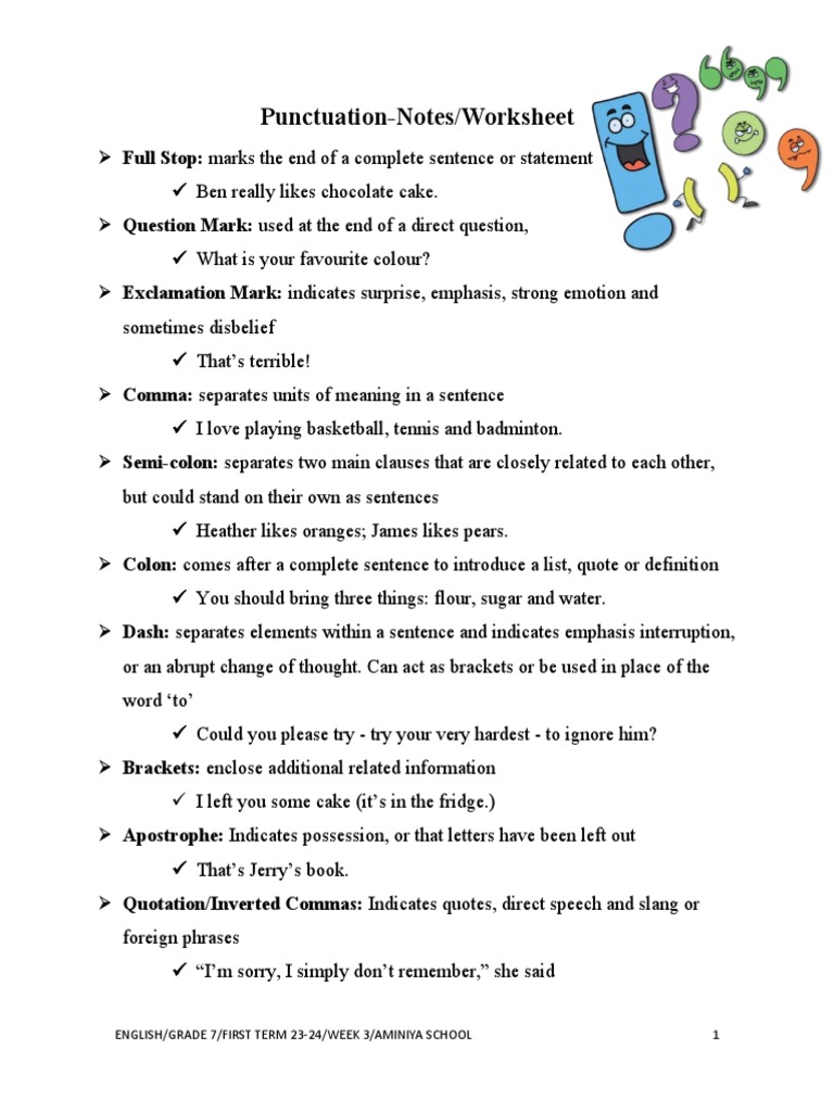 Punctuation | PDF | Punctuation | Sentence (Linguistics) Punctuation | PDF | Punctuation | Sentence (Linguistics)