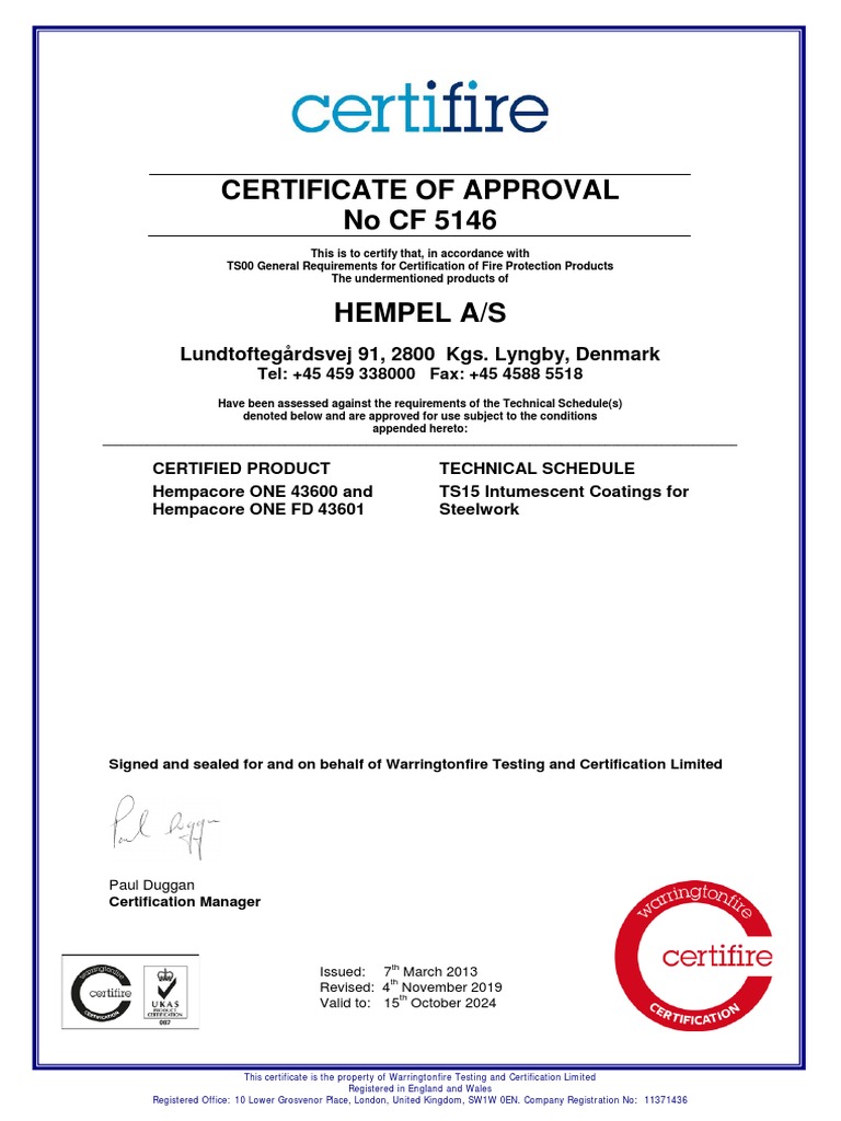 Dokumen - Tips - Certificate of Approval No CF 5146 Certificate No CF 5146 Hempel As Page 3 ...
