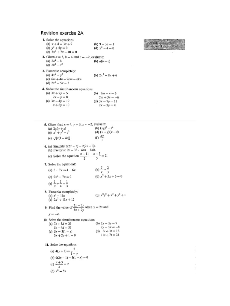Mathematics D Algebra | PDF