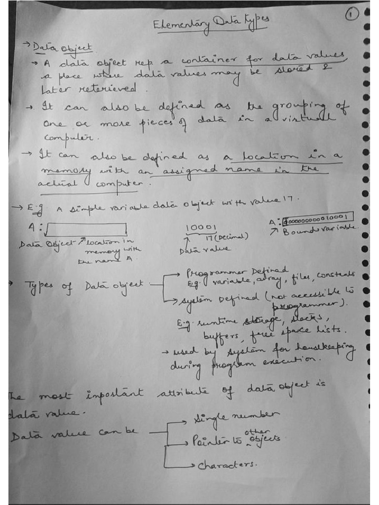 Elementary Data Types Data Objects Variables And Constantsdata Types 7140