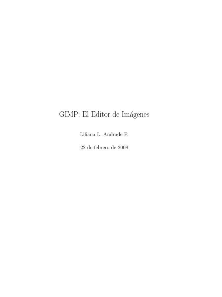 Manual Gimp | PDF