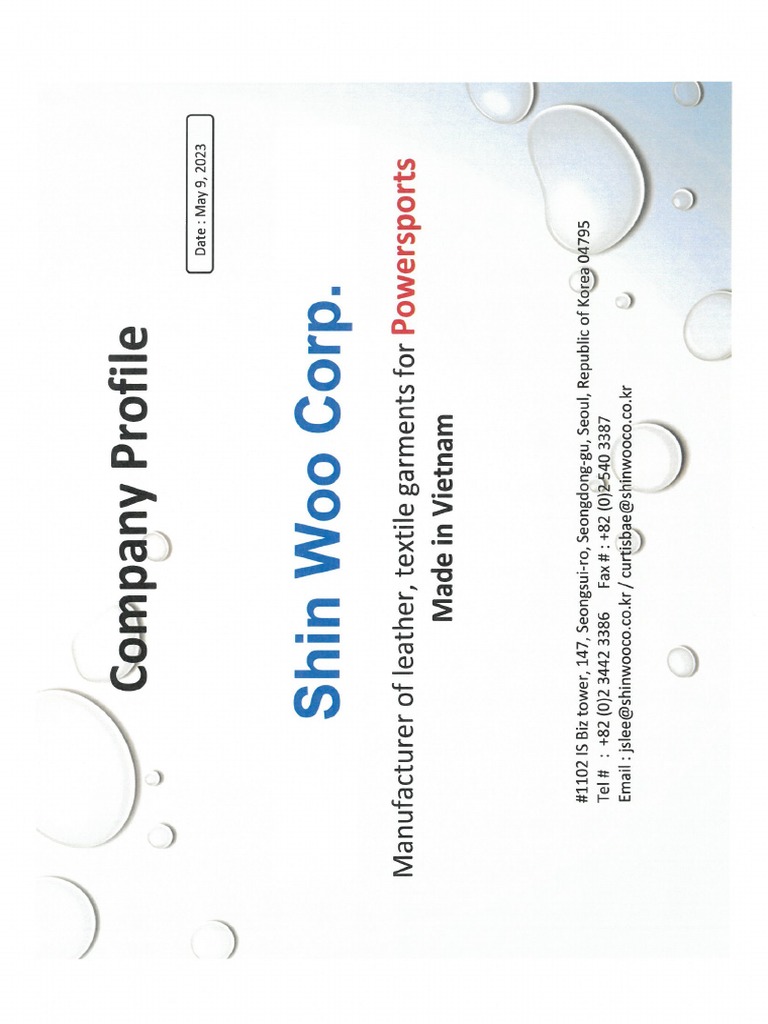 Shinwoo Corp Company File | PDF