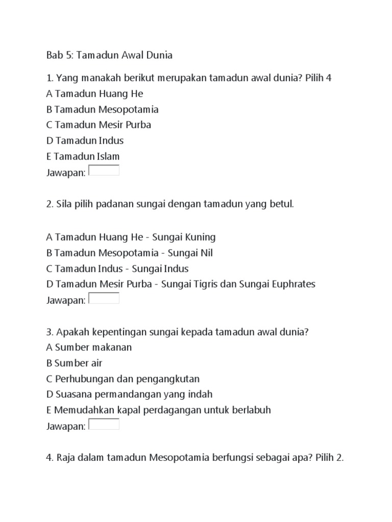 Sej T1 Bab 5 Objektif | PDF