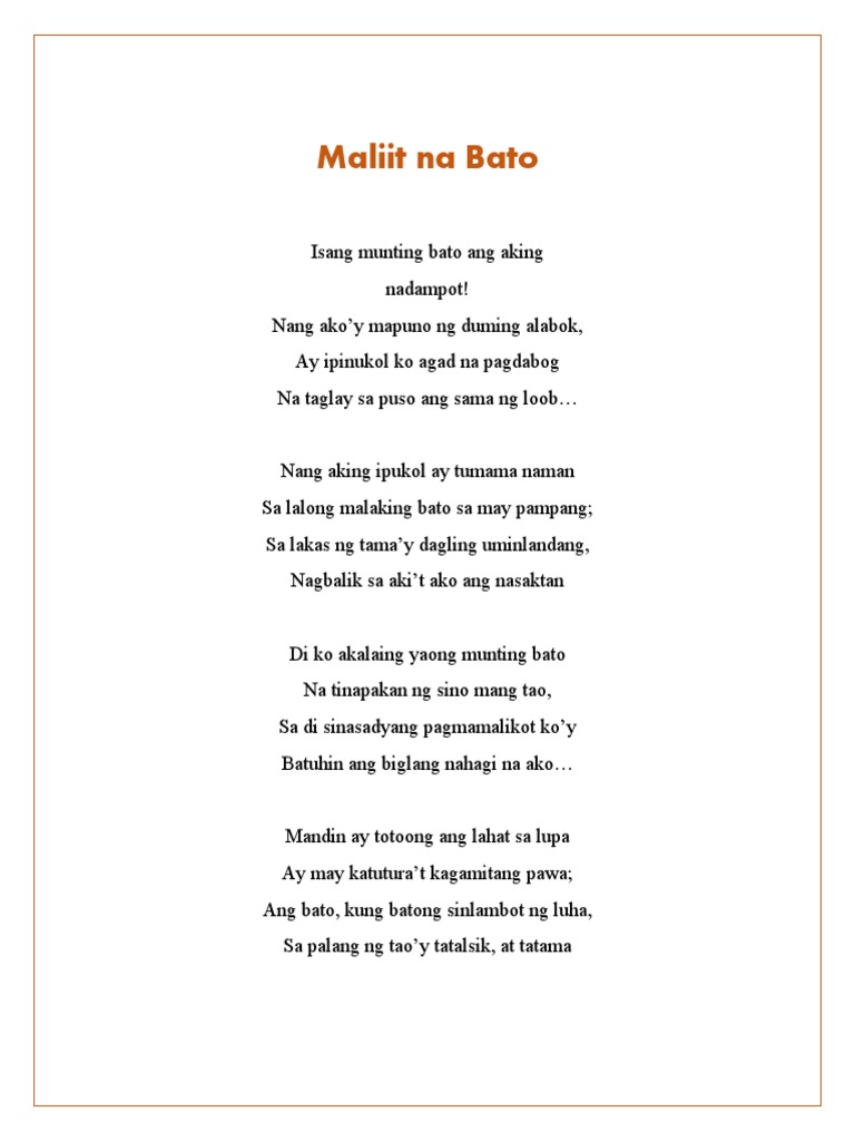 Maliit Na Bato | PDF