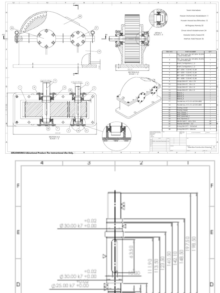 GearBox Drawings | PDF | Engineering | Technical Drawing
