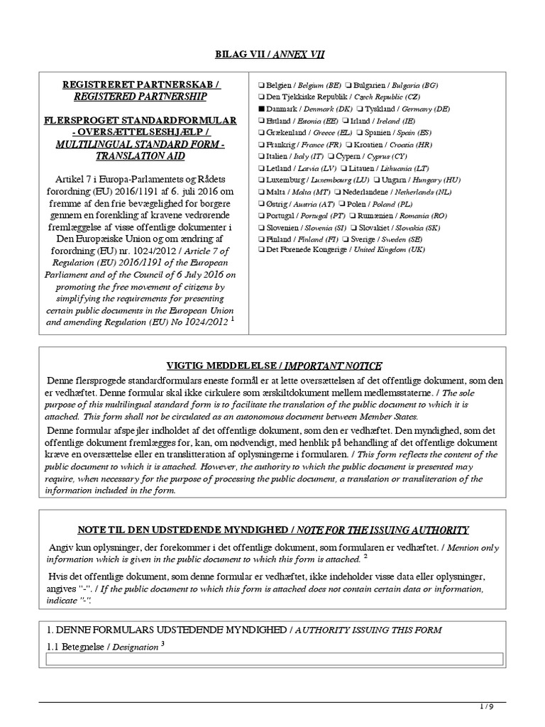 Annex Xi - Absence of A Criminal Record in The Member State of ...