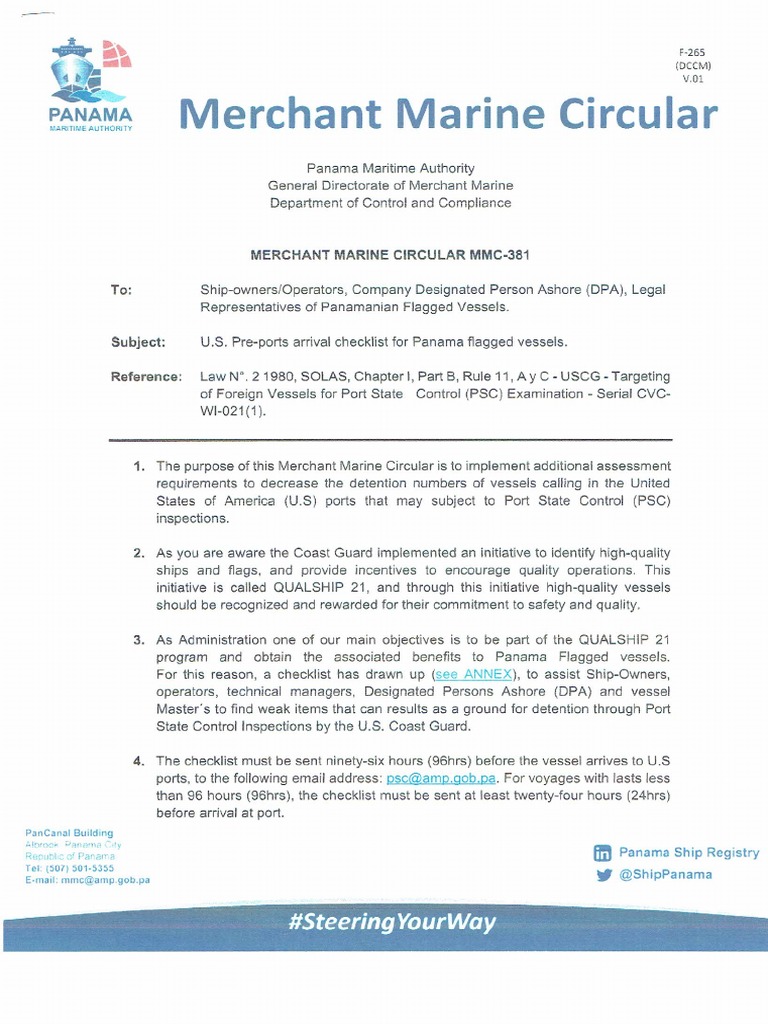 U.S Pre Port Arrival Checklist2202022 | PDF