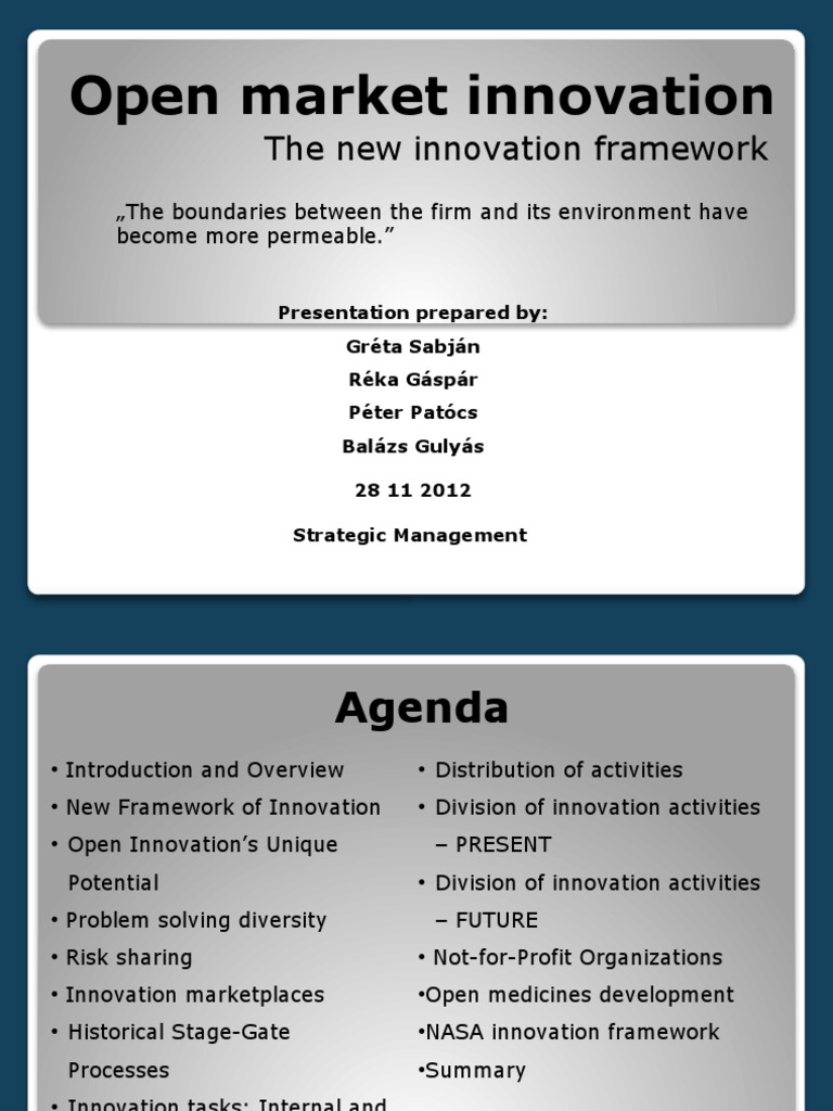 Open Market Innovation Presentation | PDF