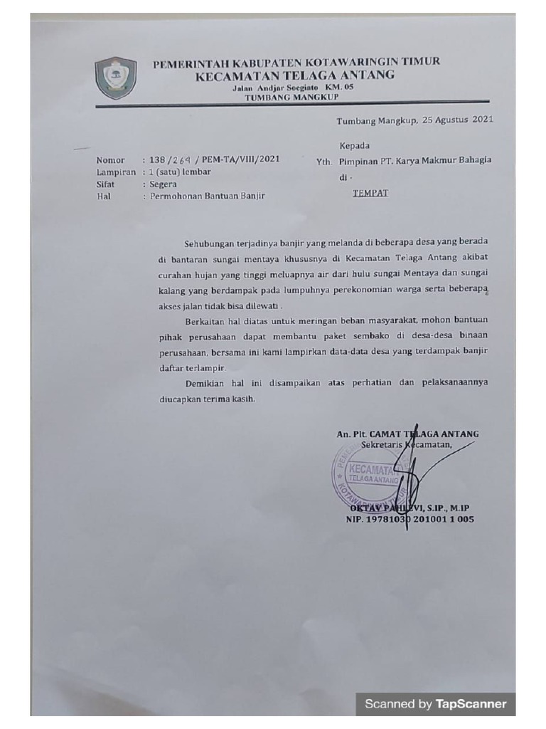 Surat PT. KMB | PDF