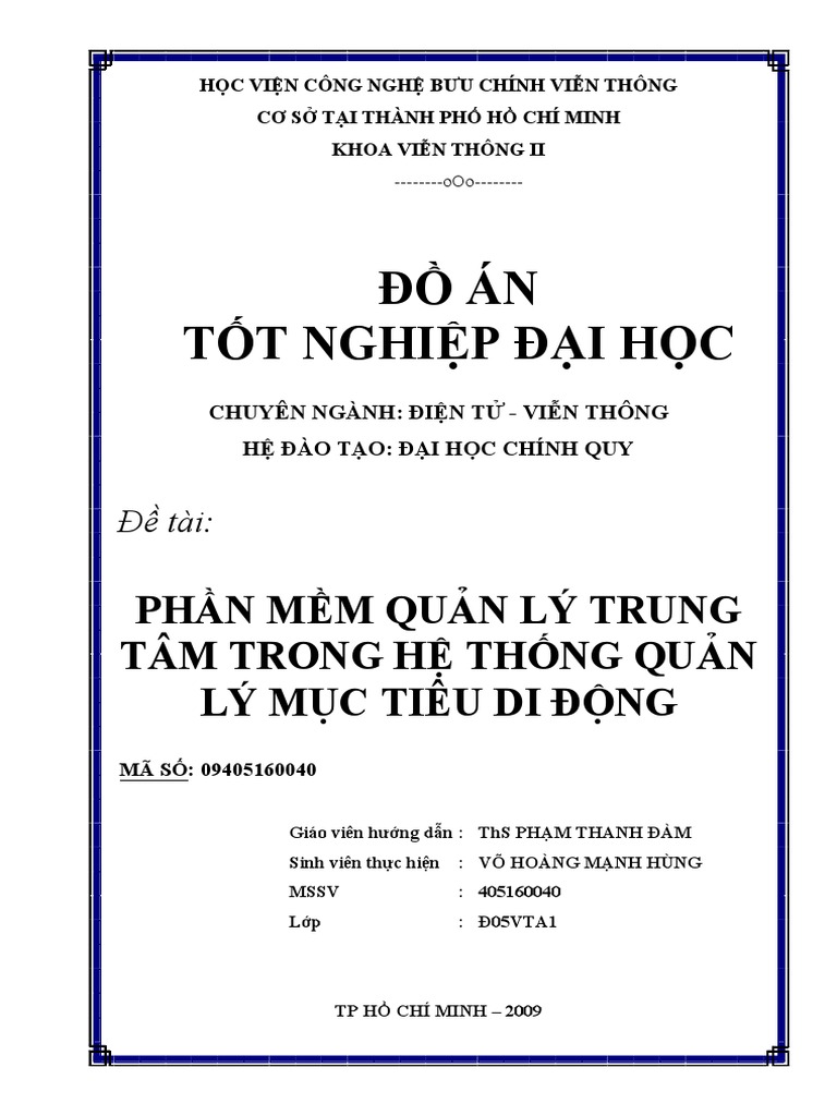 Vo Hoang Manh Hung Luan Van Tot Nghiep | PDF
