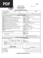 CS Form No. 6 Revised 2020 Application For Leave | PDF