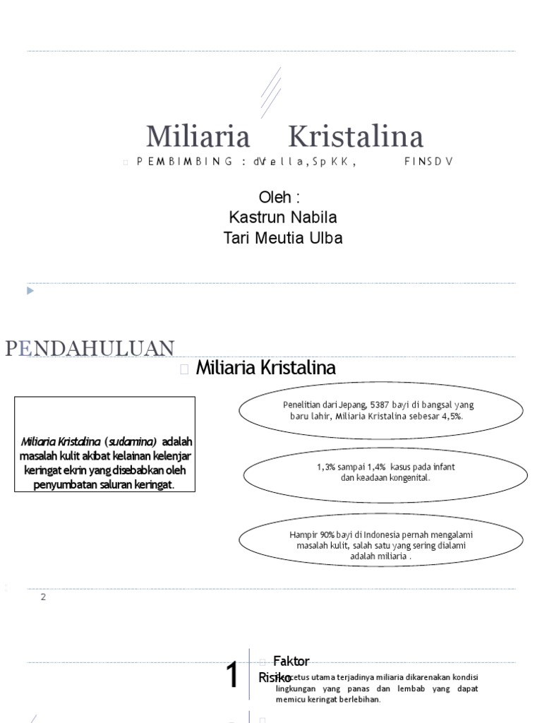 Diagnosis dan Terapi Miliaria Kristalina | PDF