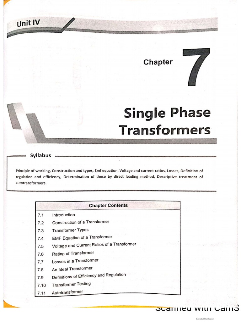 Single Phase Transformer | PDF