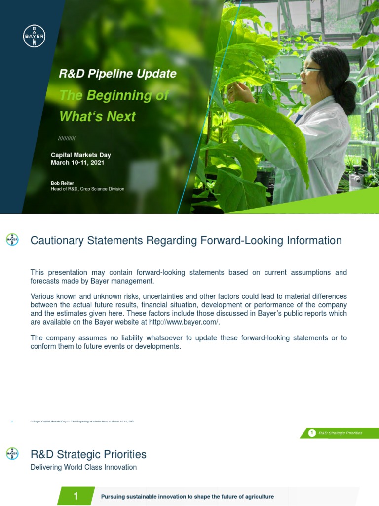BayerCMD2021 CropScience RandD Presentation | PDF | Plant Breeding ...
