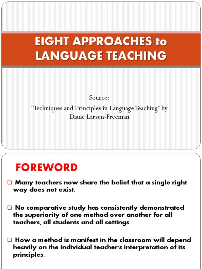 Language Teaching Methods Overview | PDF | Language Education | Second ...