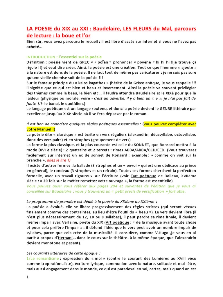 Introduction Poésie Et Baudel | PDF