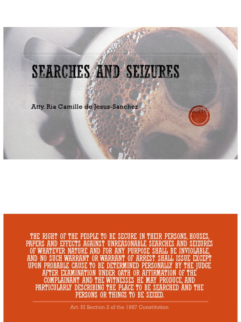 Searches and Seizures | PDF